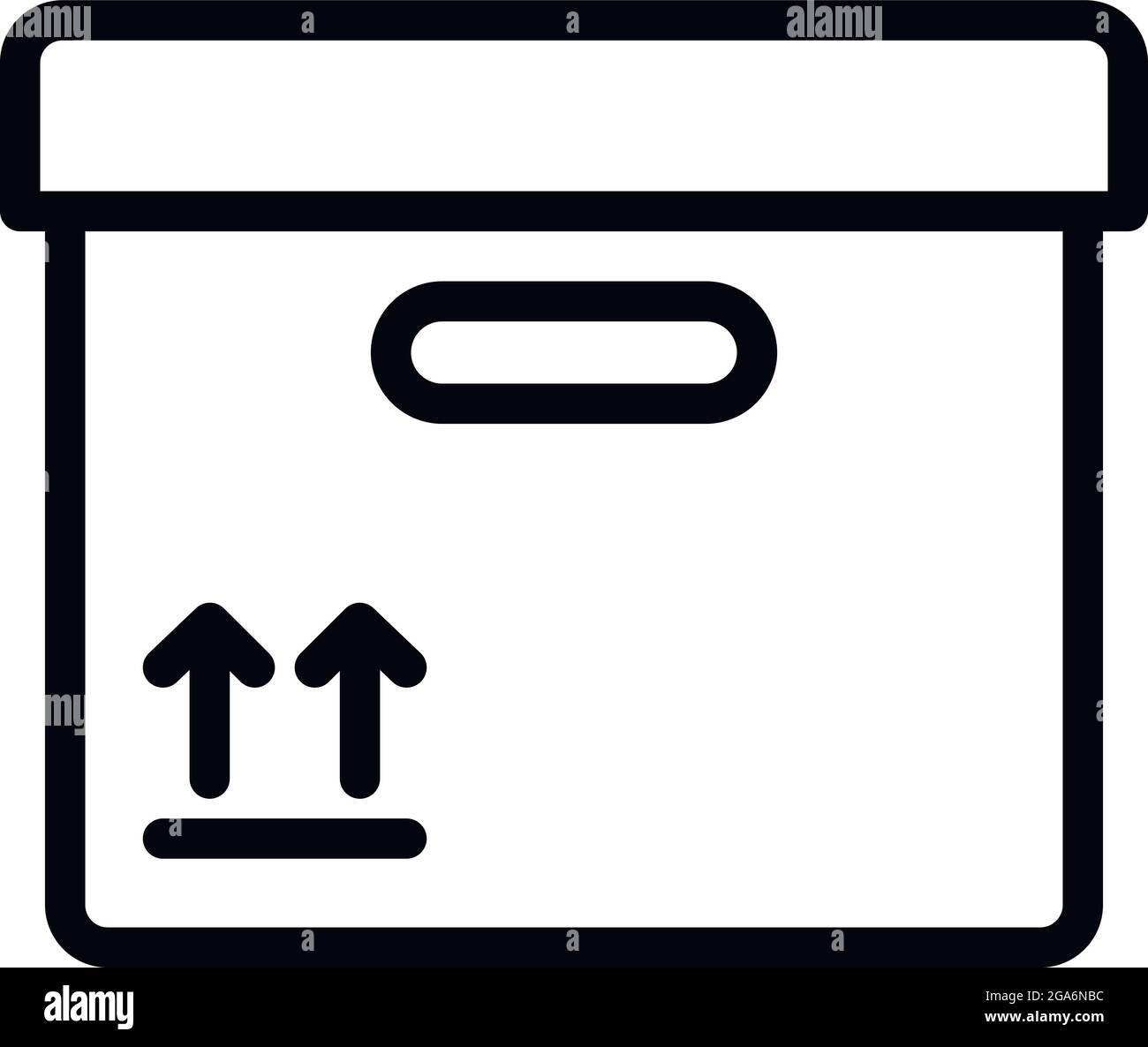 Parcel icon. Outline parcel vector icon for web design isolated on ...