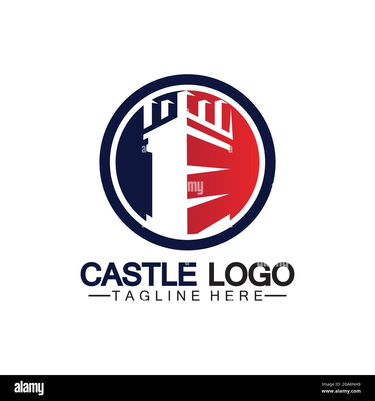 Castle Logo symbol vector illustration design template Stock Vector ...