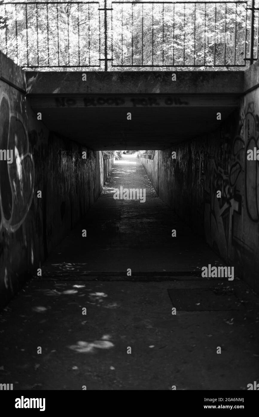 An underpass under a road Stock Photo - Alamy
