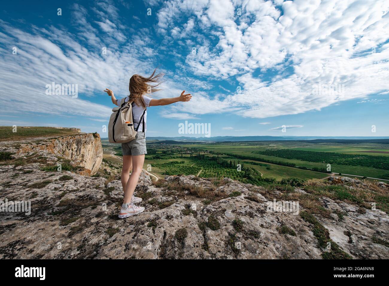 Tourist hiking tranquil scenic hi-res stock photography and images - Alamy