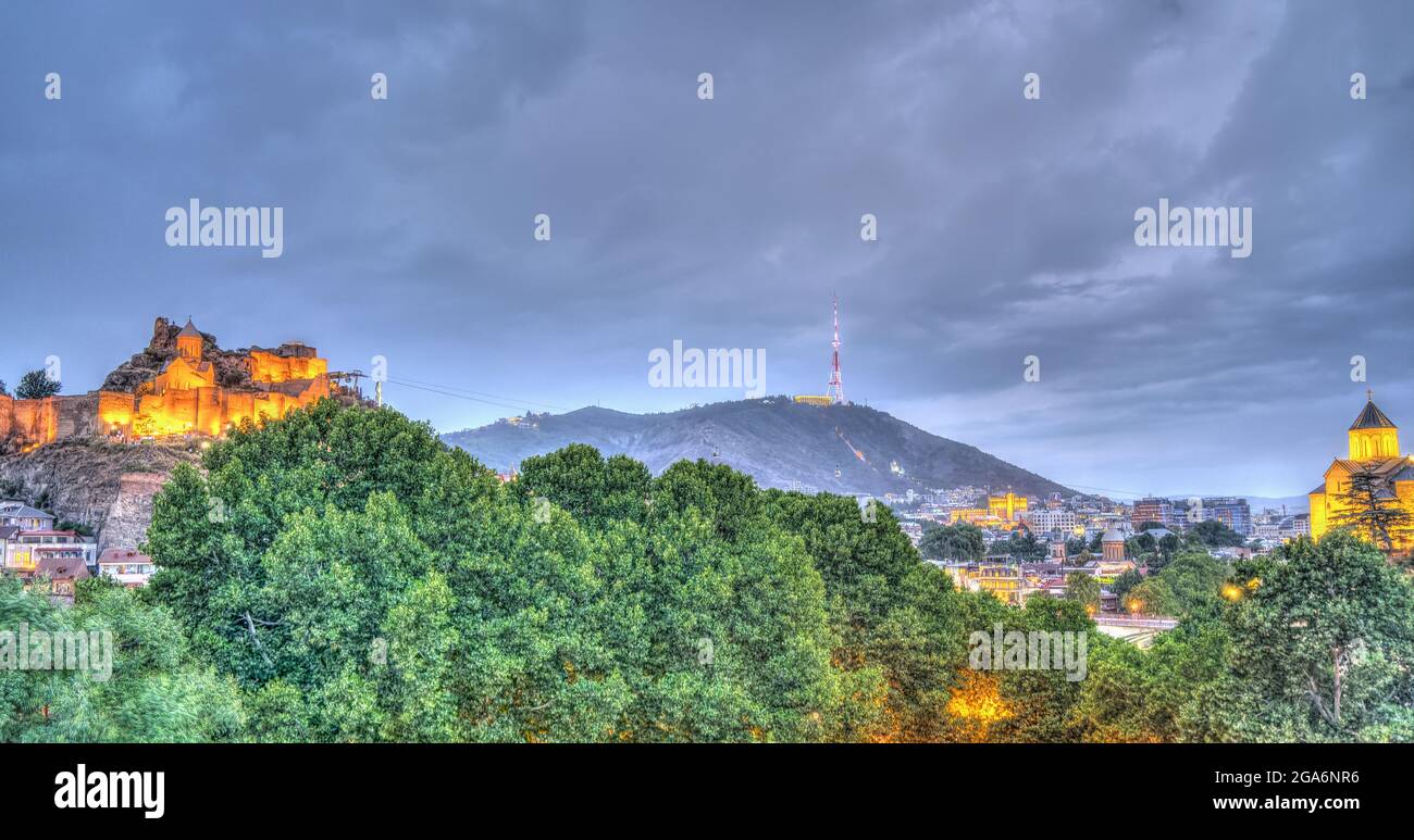Tbilisi, Old Town cityscape, HDR Image Stock Photo - Alamy