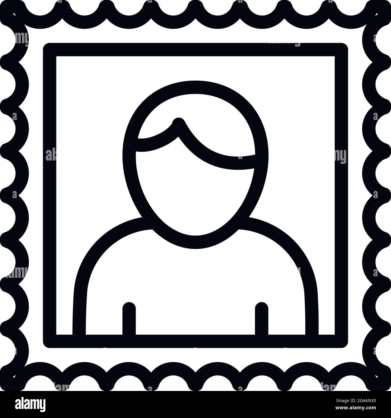 Man postmark icon. Outline man postmark vector icon for web design ...
