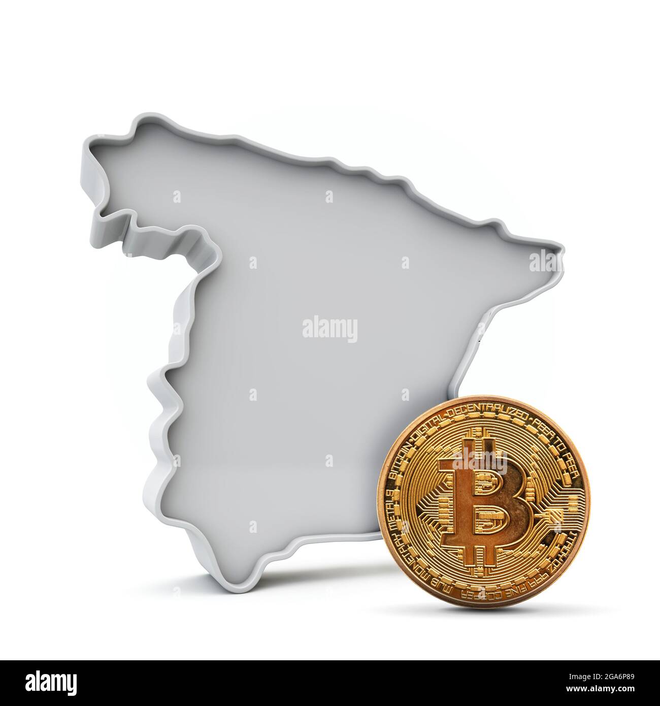 Coin spain map Cut Out Stock Images & Pictures - Alamy