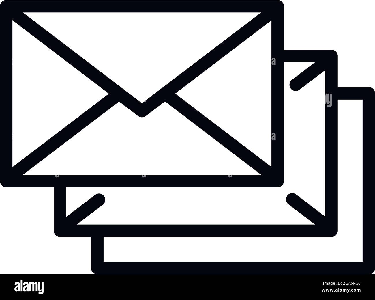 Post letters icon. Outline post letters vector icon for web design ...