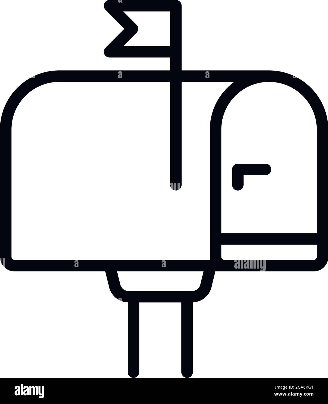 Retro mailbox icon. Outline retro mailbox vector icon for web design ...