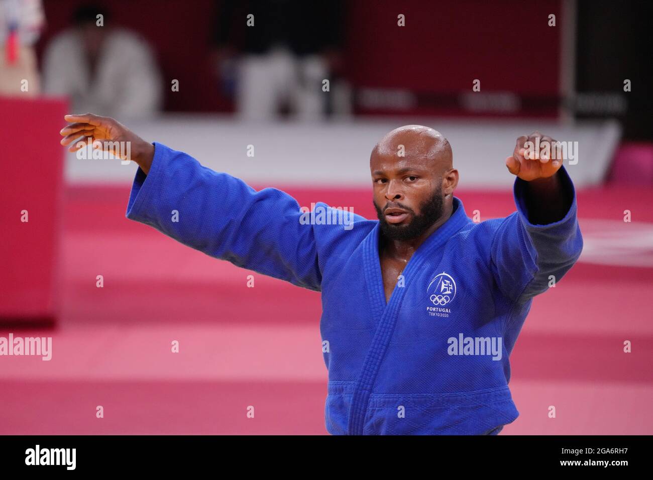Jorge Fonseca (POR) bronze medalist -100 kg. men during Olympic Games ...