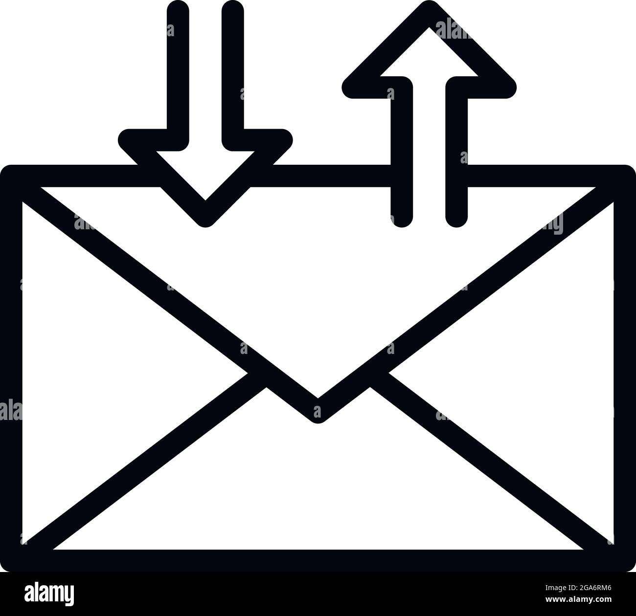 Send letter icon. Outline send letter vector icon for web design ...
