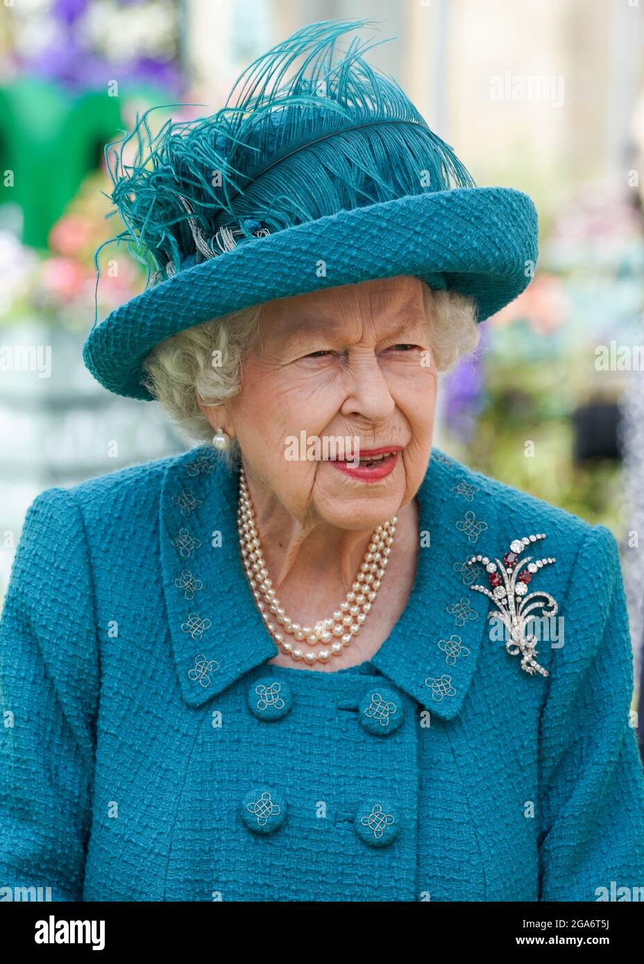 Her Majesty Queen Elizabeth II attends an engagement at Manchester ...