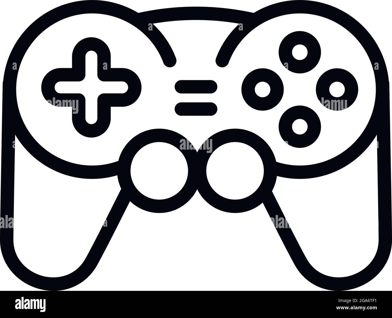 Games joystick icon. Outline games joystick vector icon for web design ...