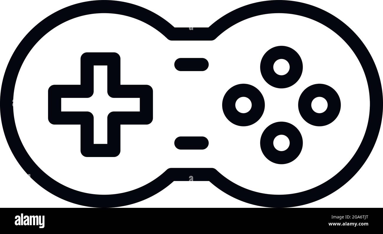 Gaming joystick icon. Outline gaming joystick vector icon for web ...