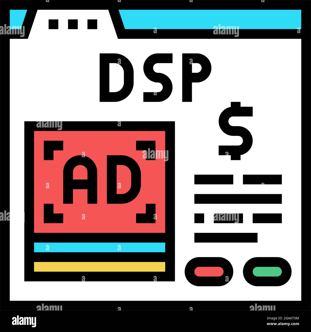 digital signal processor color icon vector illustration Stock Vector ...