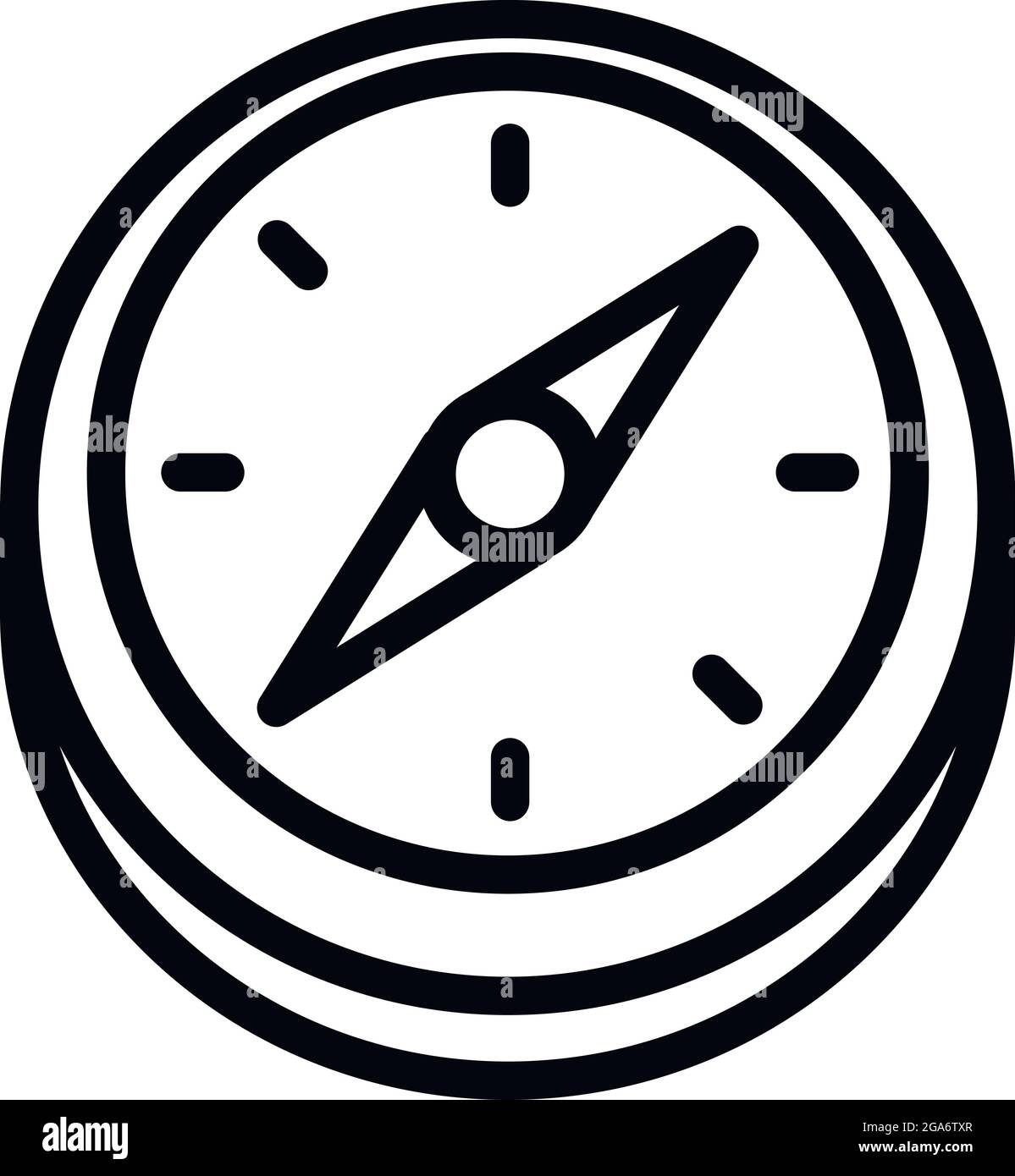 Ship navigation compass icon. Outline Ship navigation compass vector ...