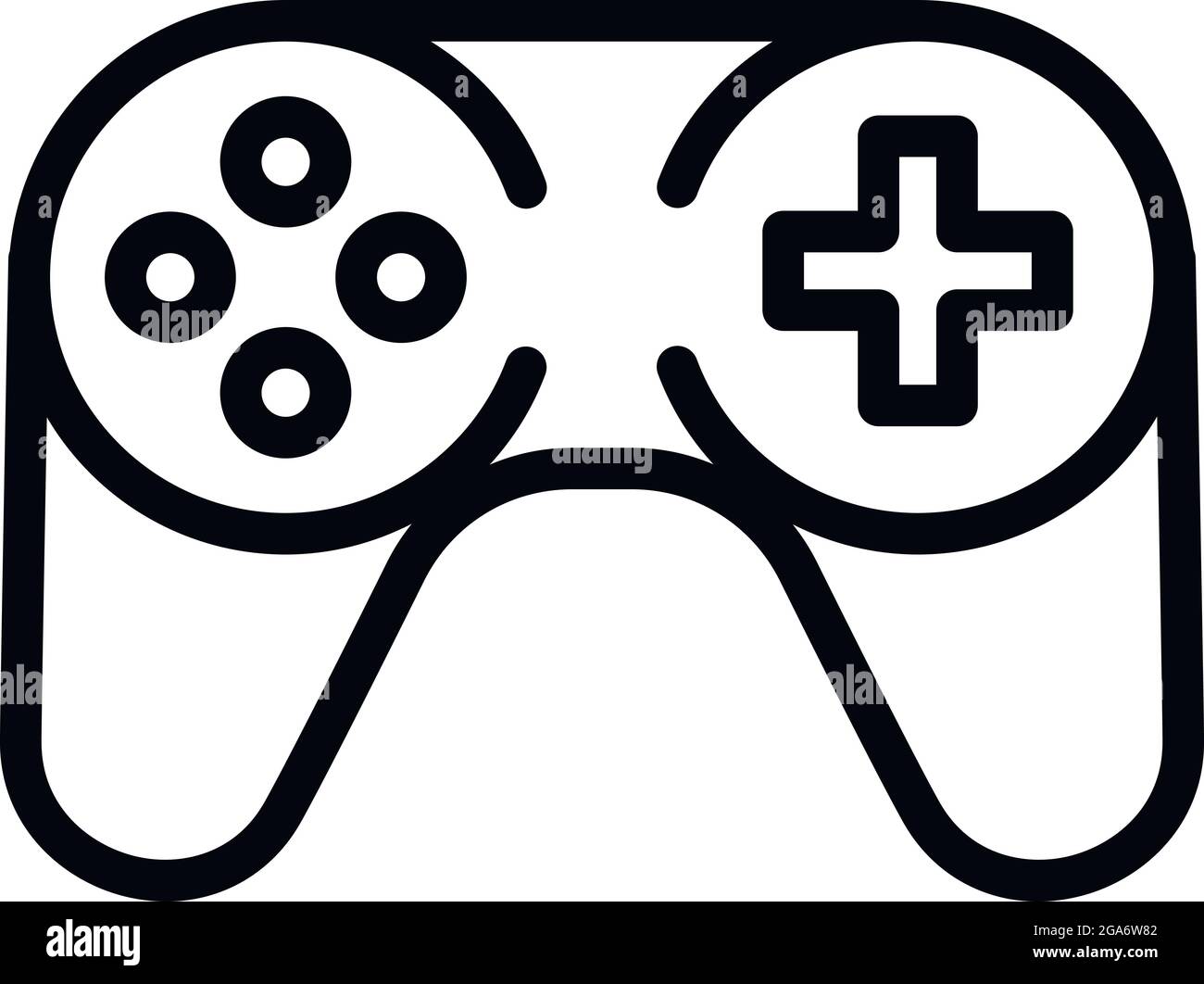 Console Joystick Icon Outline Console Joystick Vector Icon For Web Design Isolated On White