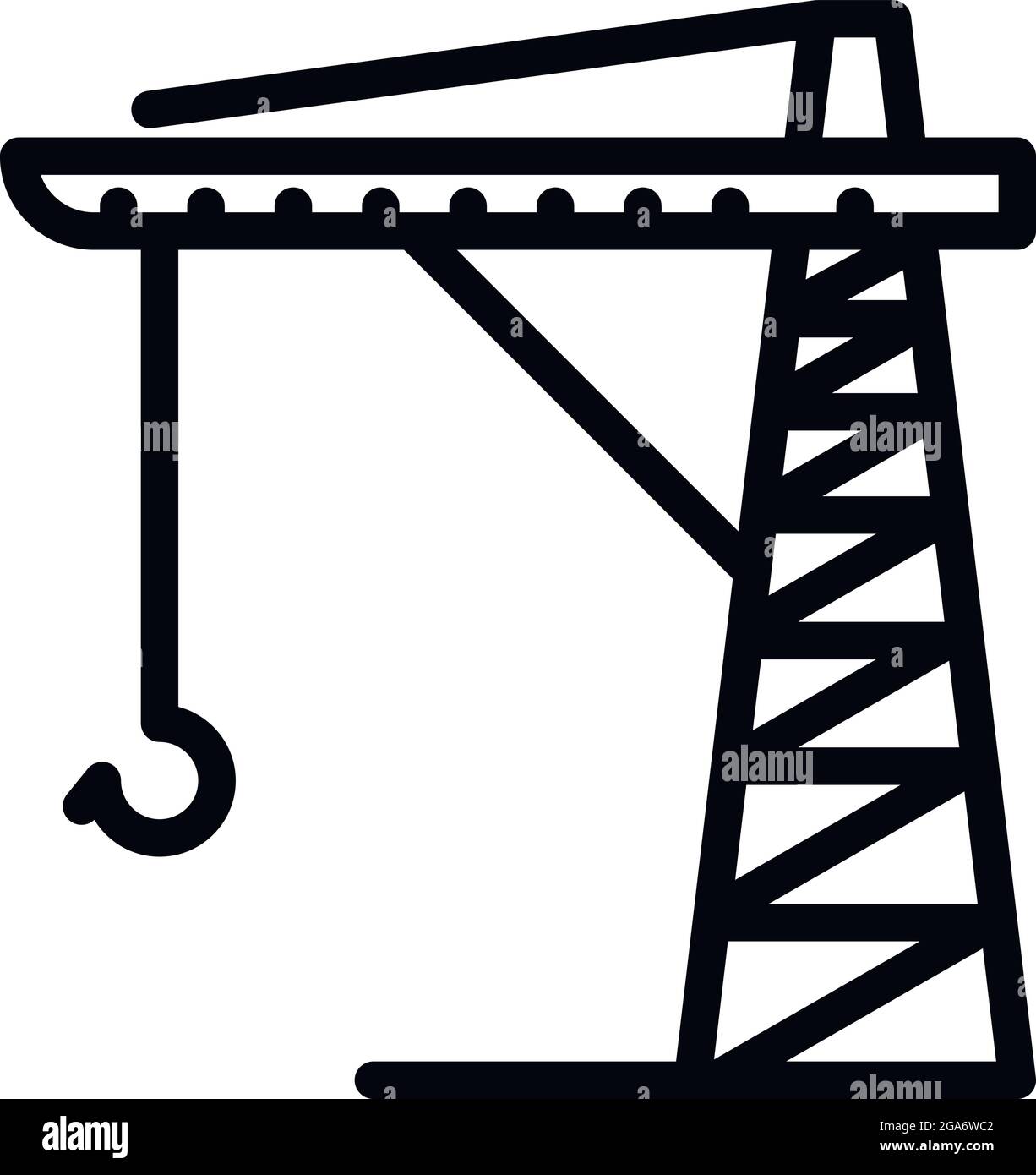 Port crane icon. Outline Port crane vector icon for web design isolated ...