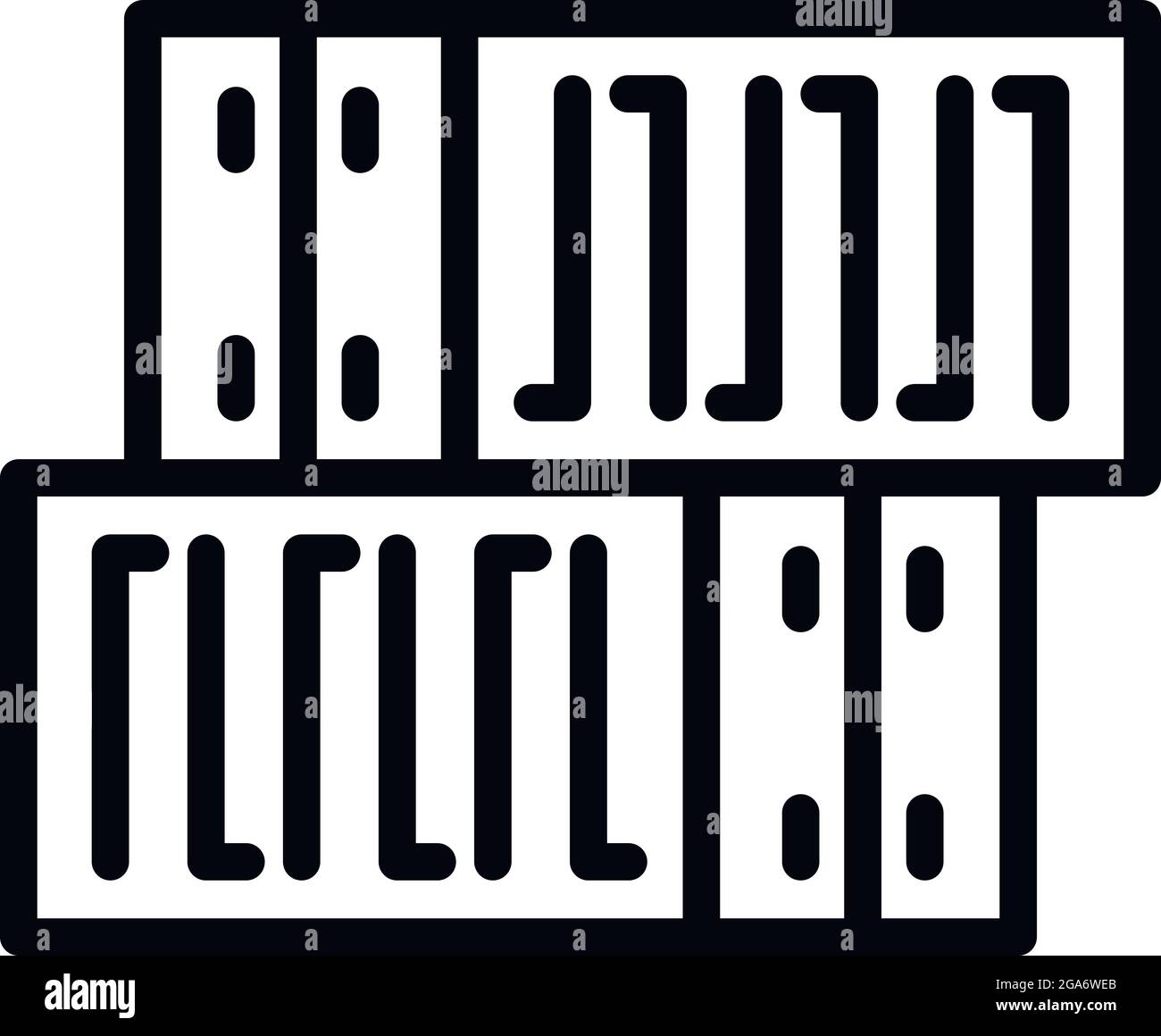 Cargo container icon. Outline Cargo container vector icon for web ...