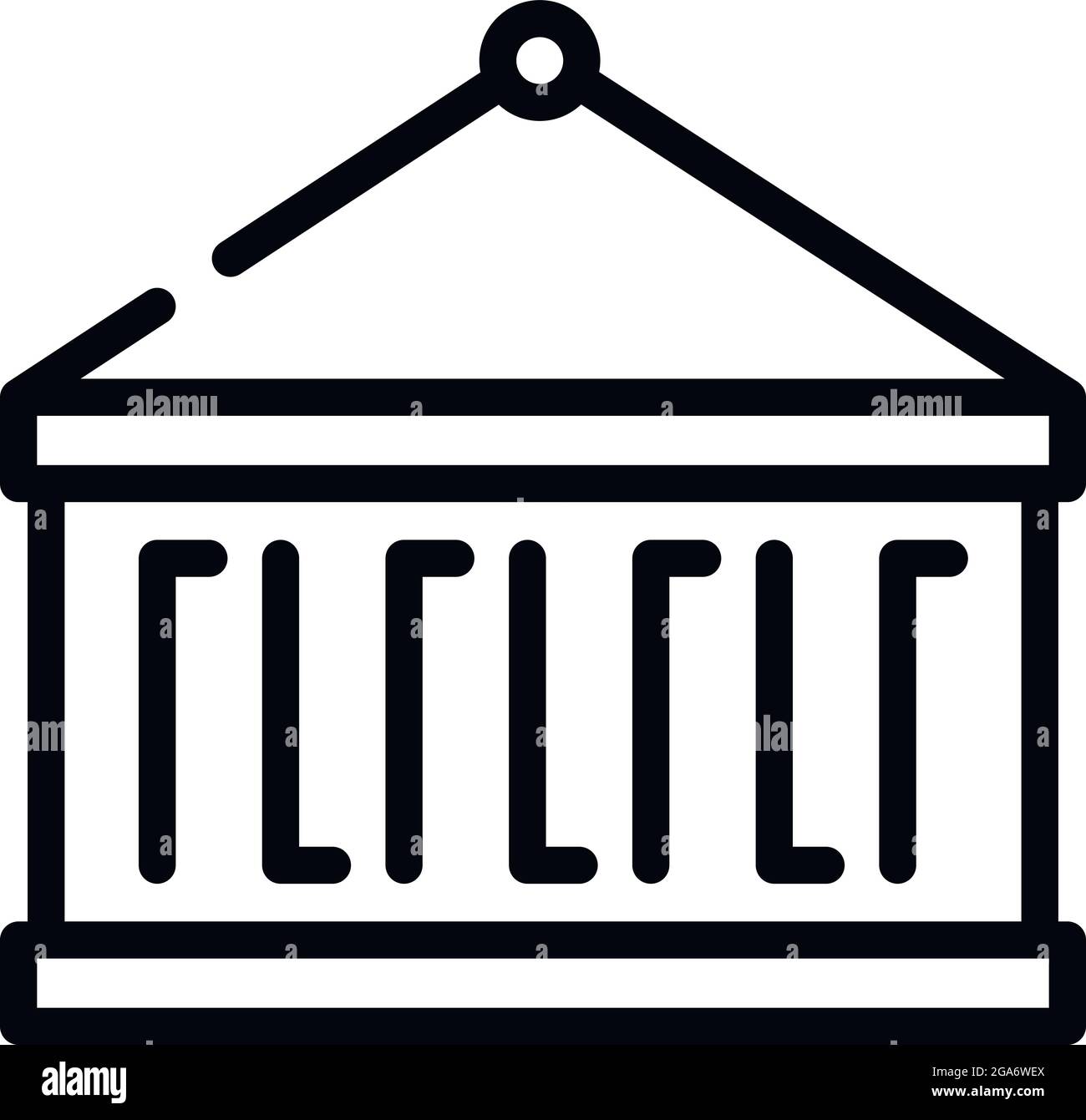 Cargo container icon. Outline Cargo container vector icon for web ...