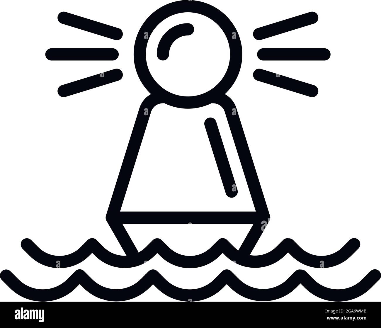Sea buoy icon. Outline Sea buoy vector icon for web design isolated on ... Sea buoy icon. Outline Sea buoy vector icon for web design isolated on ...