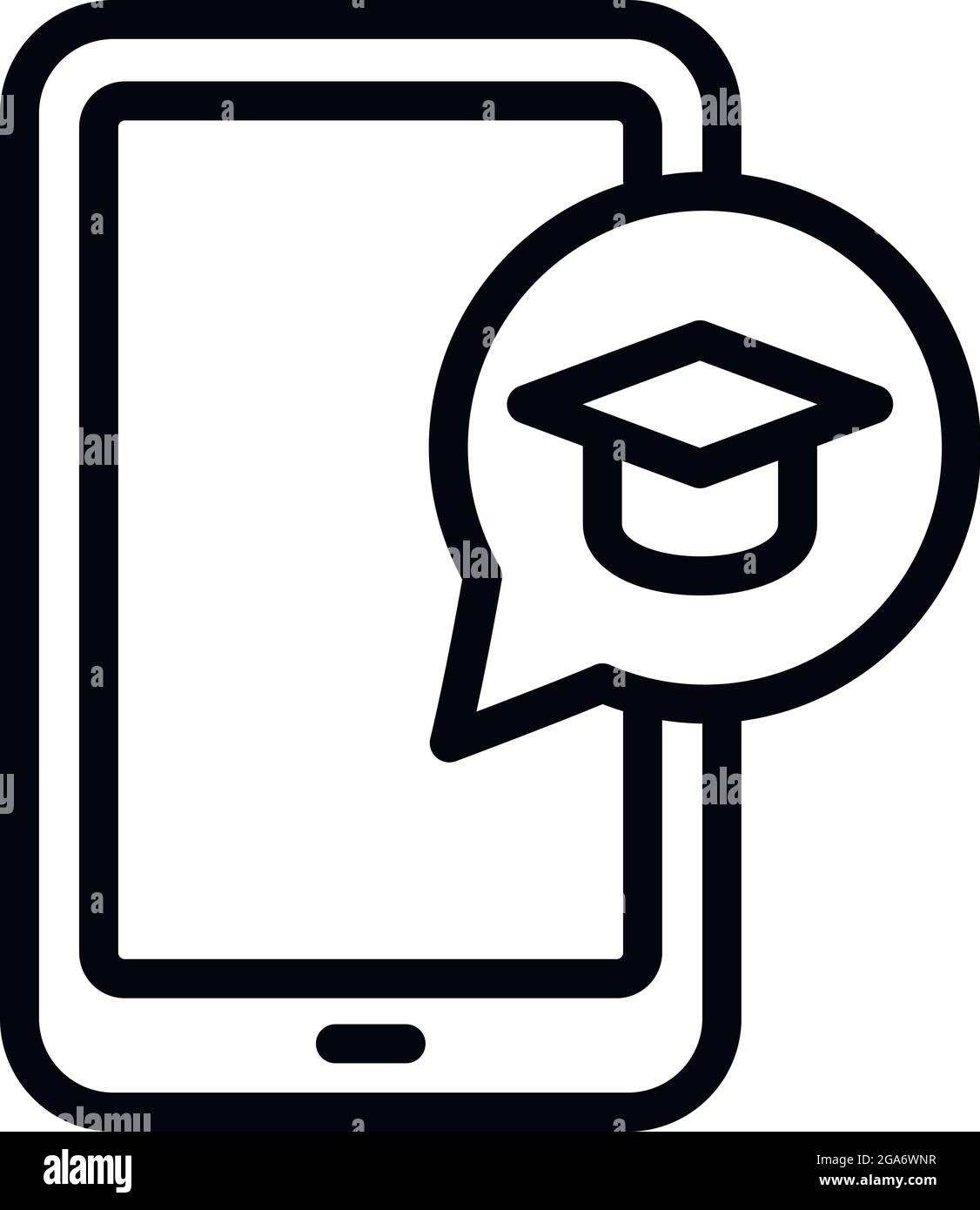 Interactive learning tablet icon. Outline interactive learning tablet ...