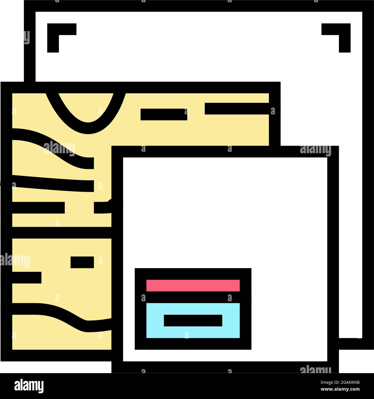 canvas and material resin art color icon vector illustration Stock ...