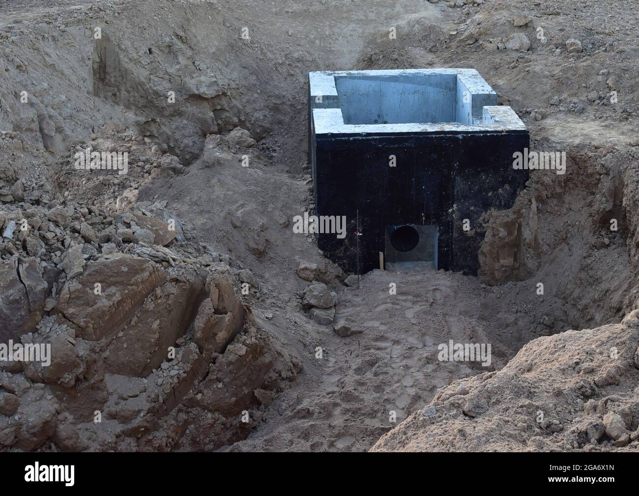 Construction of stormwater pits, sanitary sewer system distribution ...