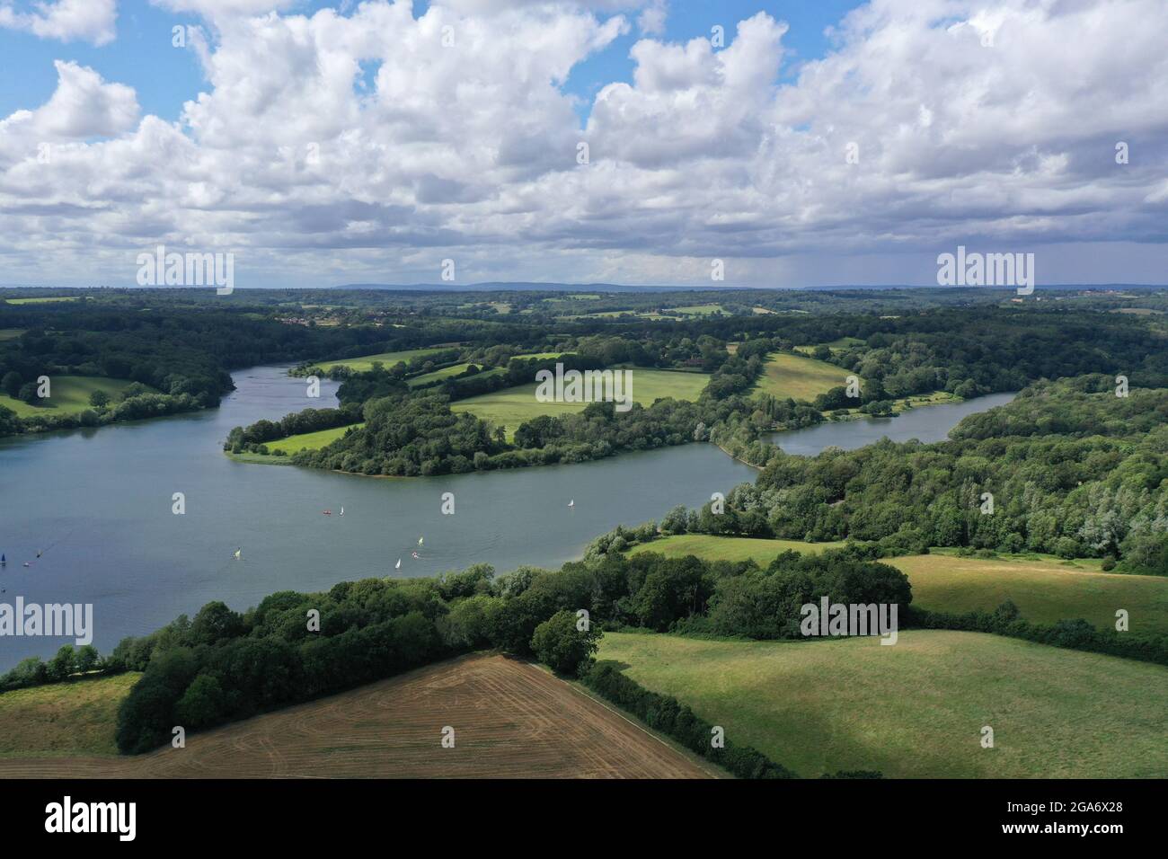 Aerial view of Ardingly Reservoir Stock Photo - Alamy