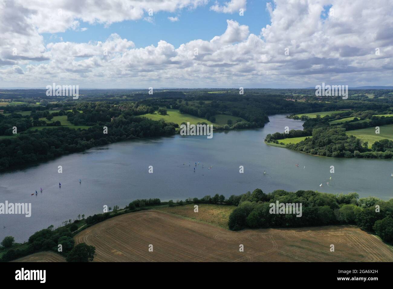 Aerial view of Ardingly Reservoir Stock Photo - Alamy