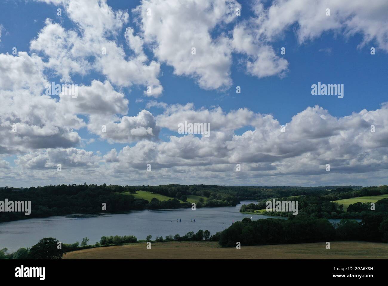 Aerial view of Ardingly Reservoir Stock Photo - Alamy