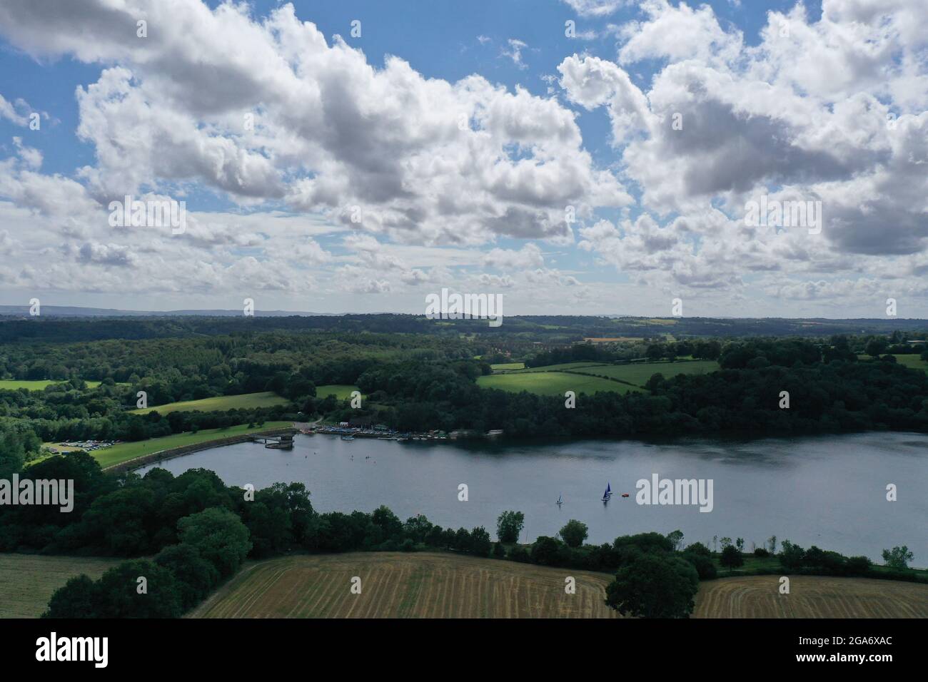 Aerial view of Ardingly Reservoir Stock Photo - Alamy