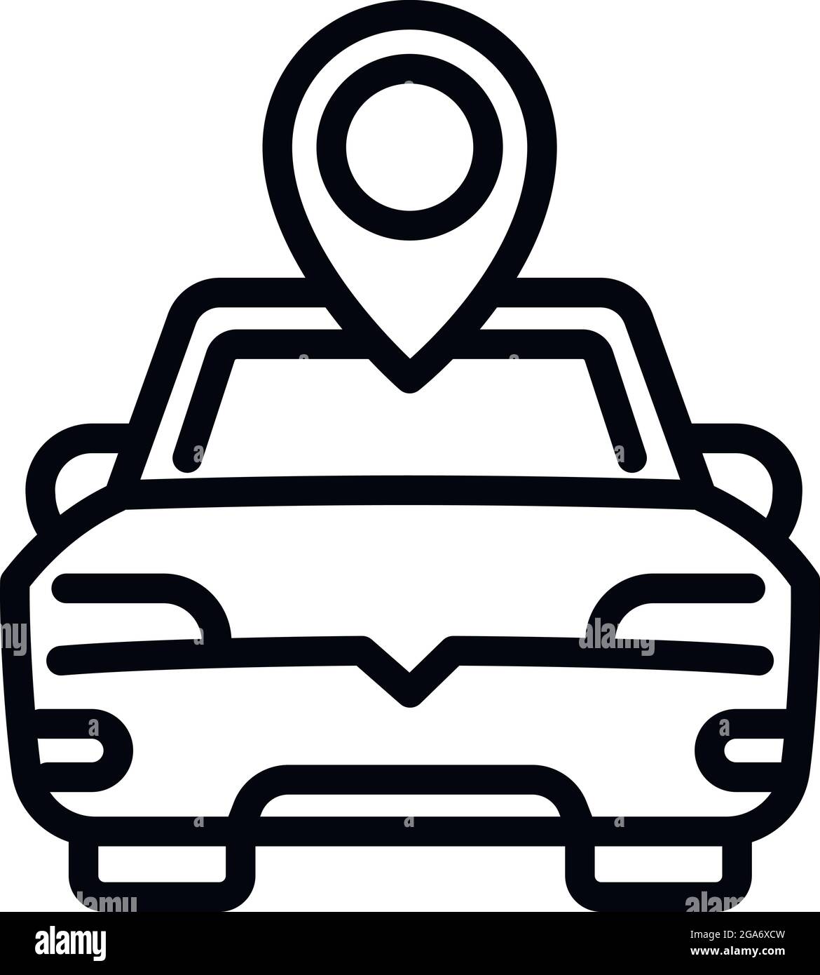 Location map car sharing icon. Outline Location map car sharing vector ... Location map car sharing icon. Outline Location map car sharing vector ...
