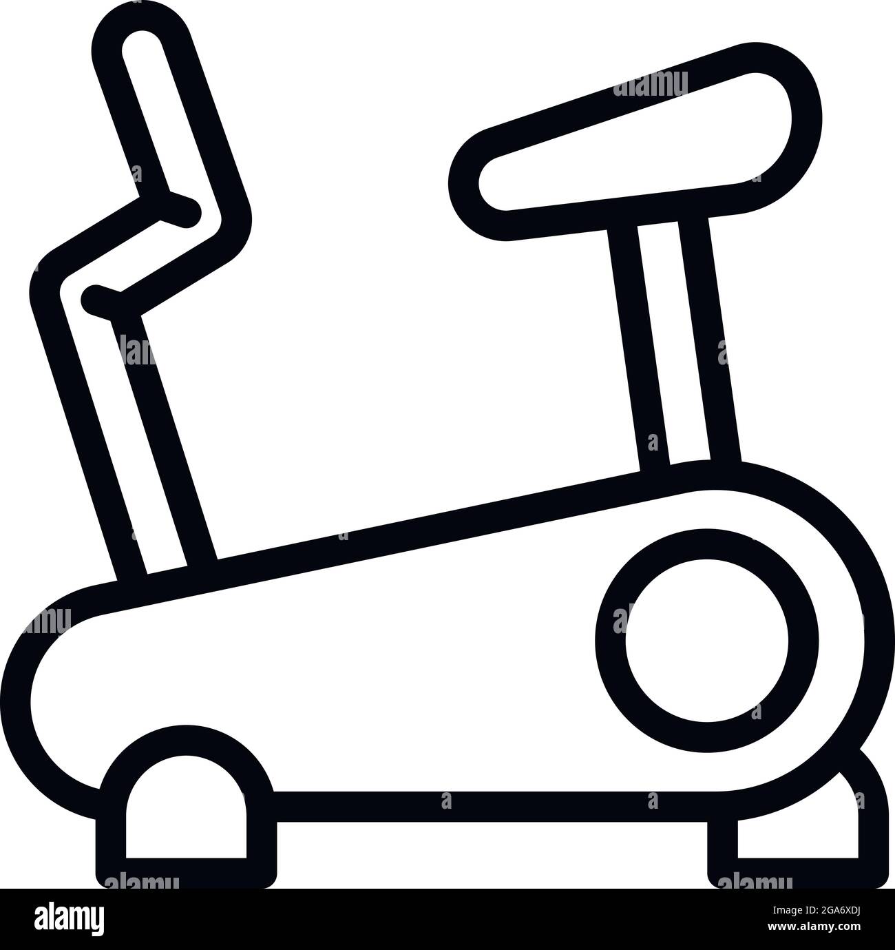 Exercise bike icon. Outline Exercise bike vector icon for web design ...