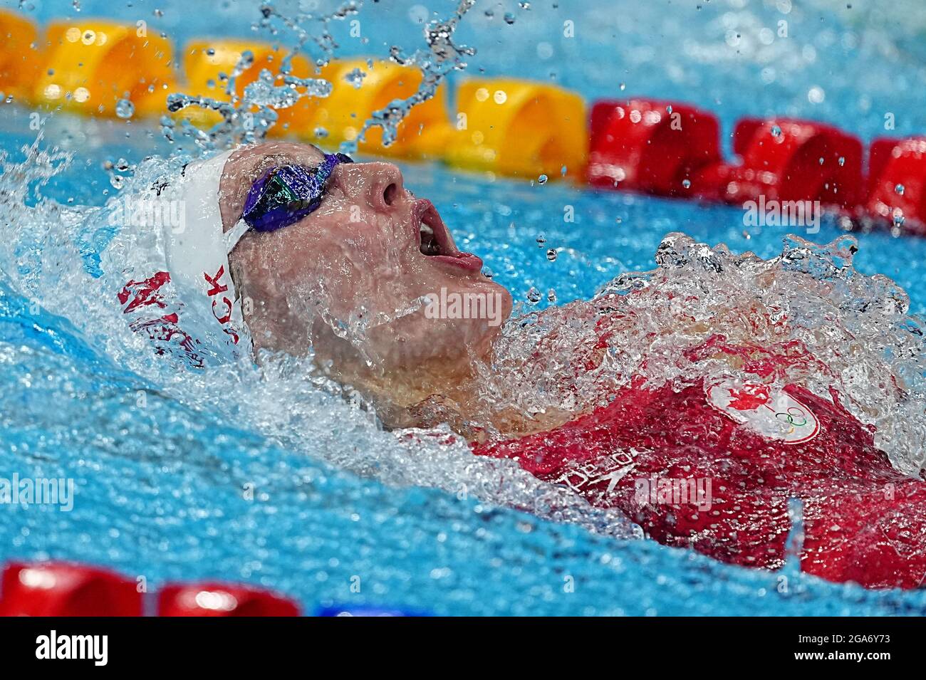 Tokio, Japan. 29th July, 2021. Swimming: Olympics, 200m backstroke ...