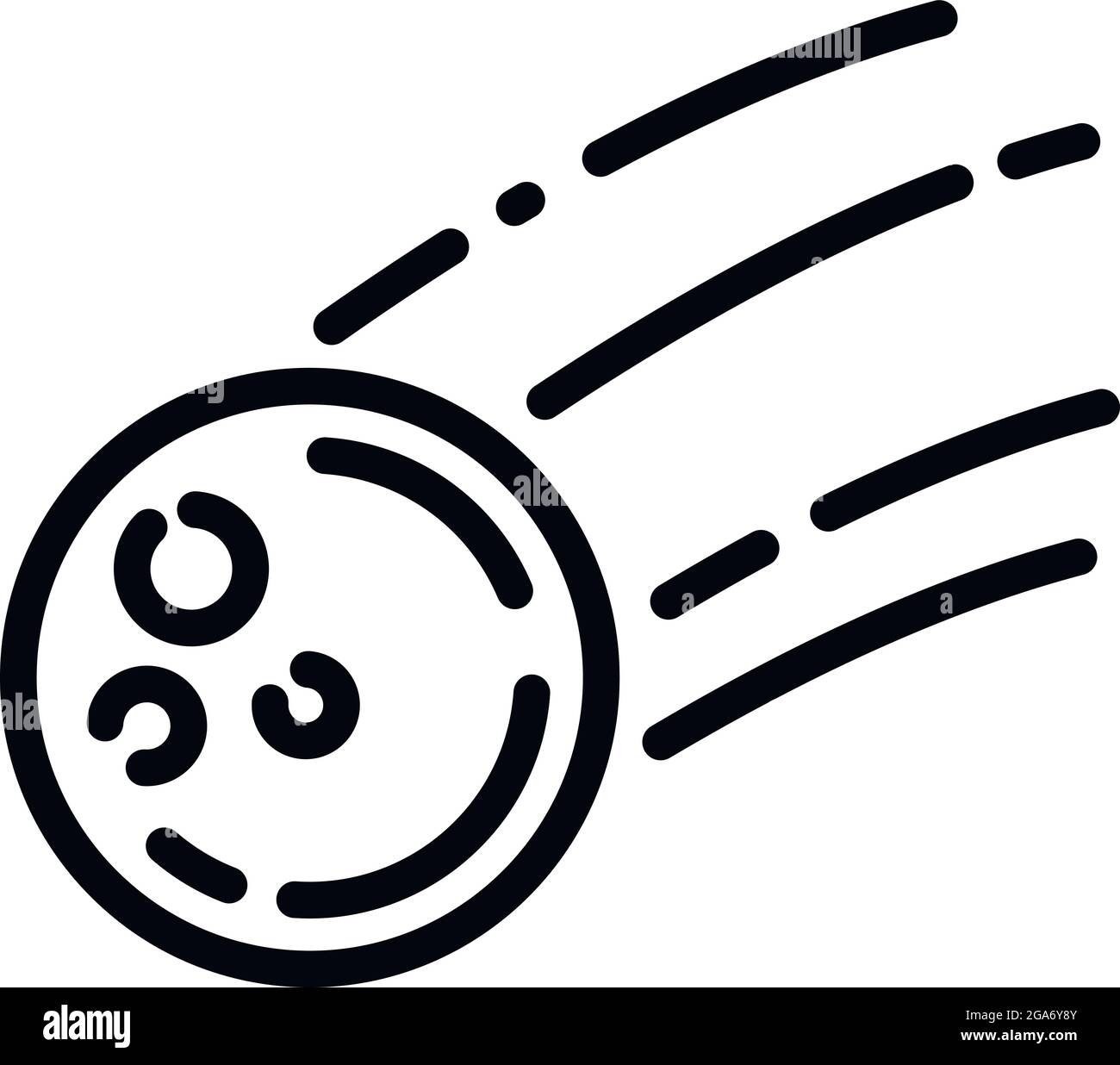 Space asteroid icon. Outline space asteroid vector icon for web design ...