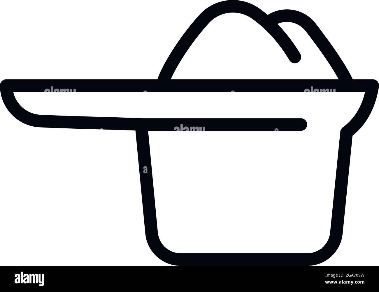 Protein powder spoon icon. Outline Protein powder spoon vector icon for ...