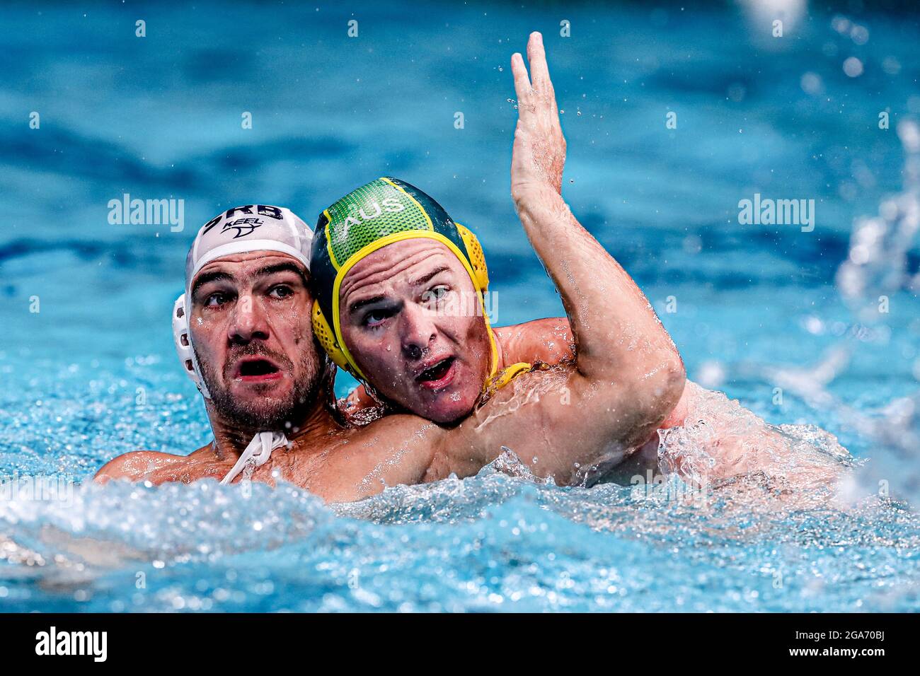 TOKYO, JAPAN - JULY 29: Dusko Pijetlovic of Serbia, Nathan Power of ...