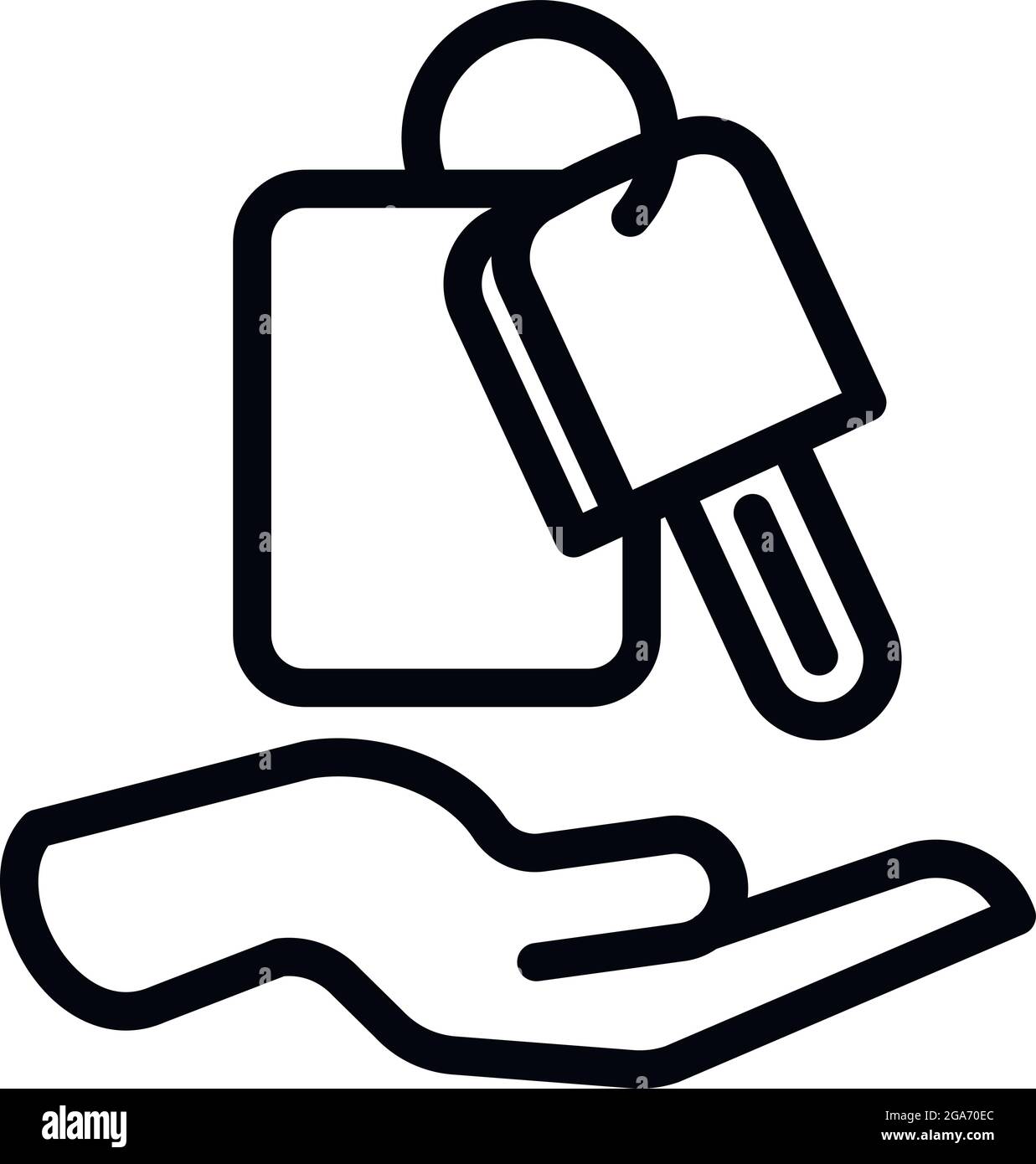 Car smart key icon. Outline Car smart key vector icon for web design ...