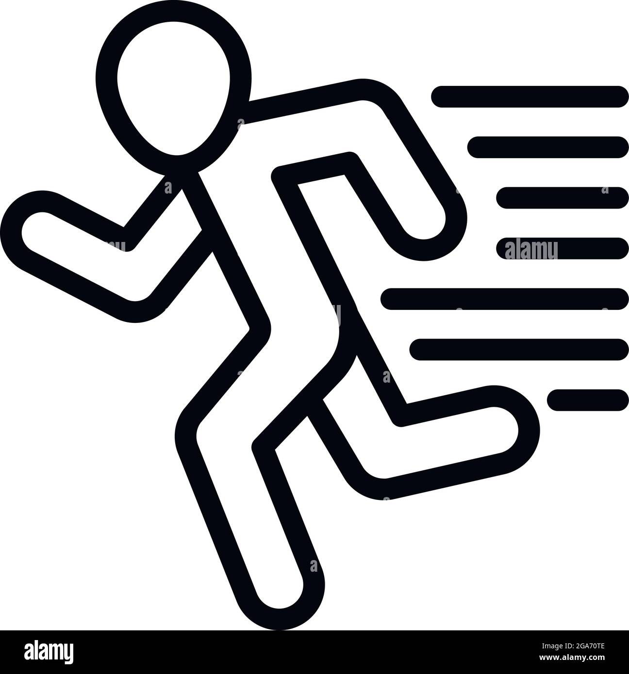 Fitness running icon. Outline Fitness running vector icon for web ...