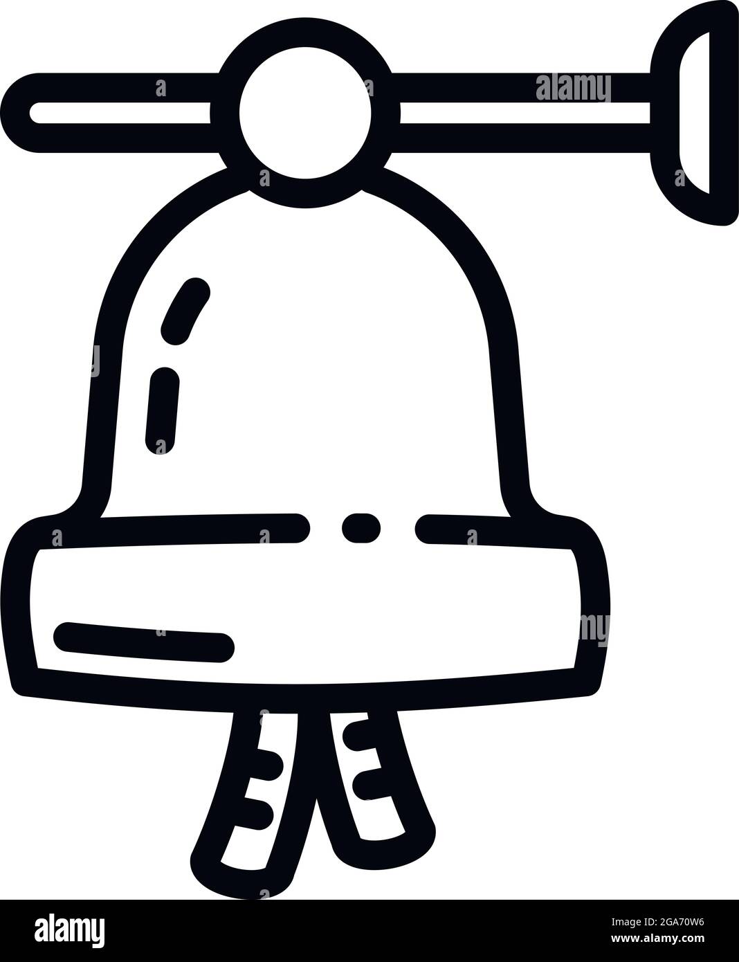 Ship bell icon. Outline ship bell vector icon for web design isolated ...