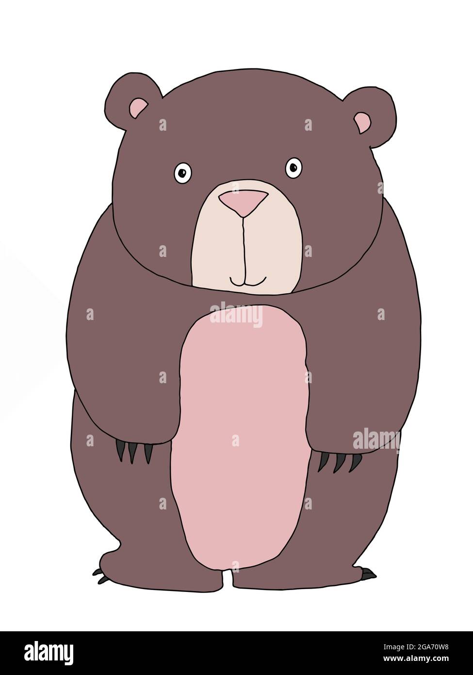 Wild bear cartoon illustration Cut Out Stock Images & Pictures - Alamy