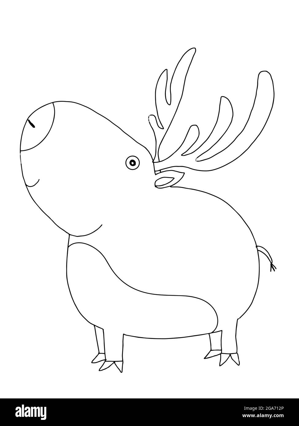 Deer fun Black and White Stock Photos & Images - Alamy