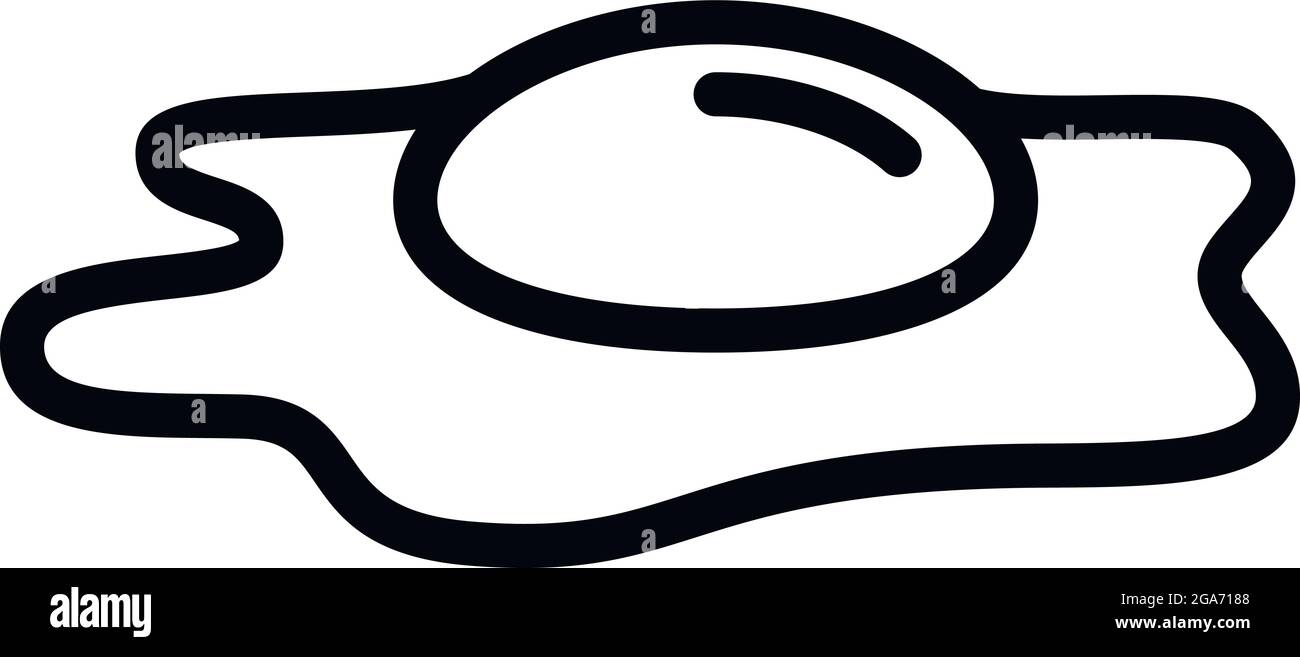 Breakfast fried egg icon. Outline Breakfast fried egg vector icon for ...