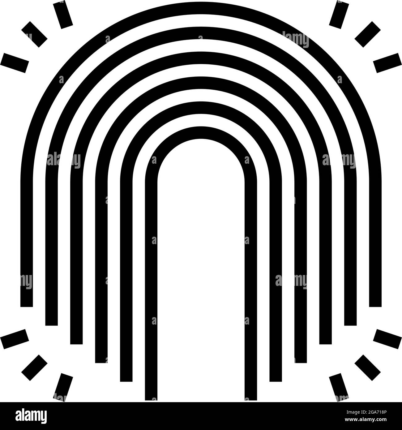 rainbow boho line icon vector illustration Stock Vector Image & Art - Alamy