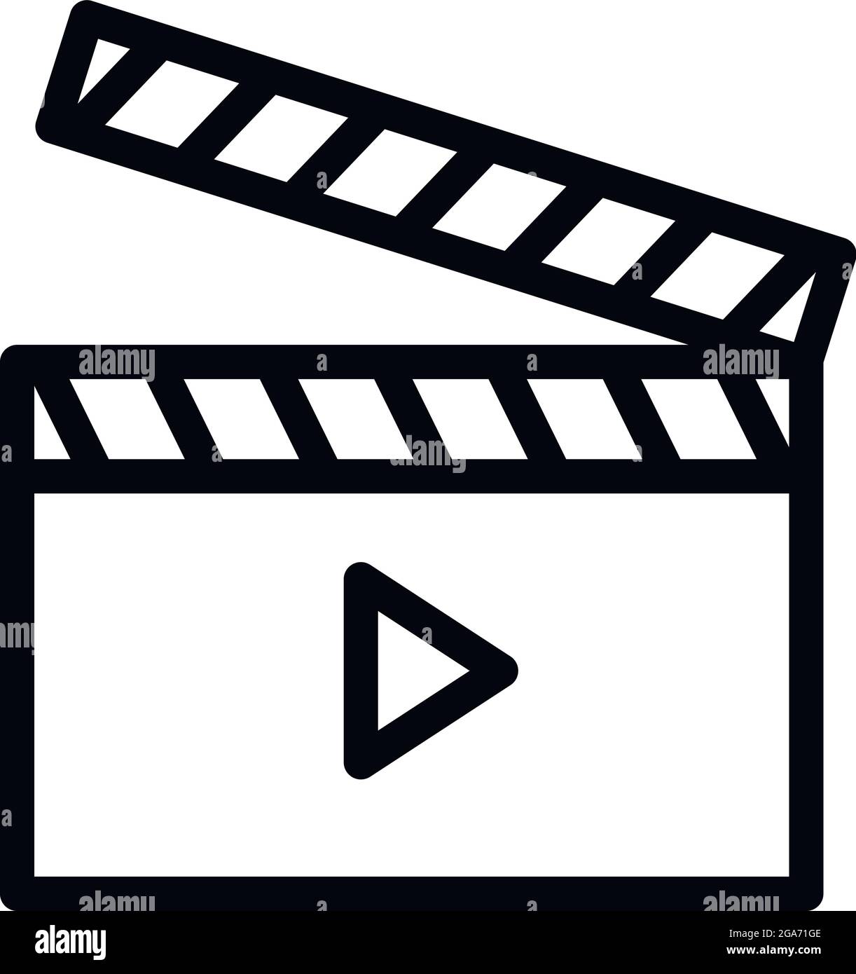 Movie clapper icon. Outline Movie clapper vector icon for web design ...