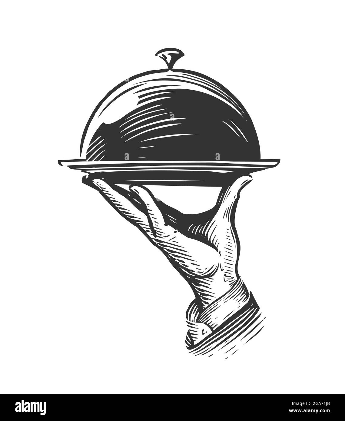 Tray serving Black and White Stock Photos & Images - Alamy