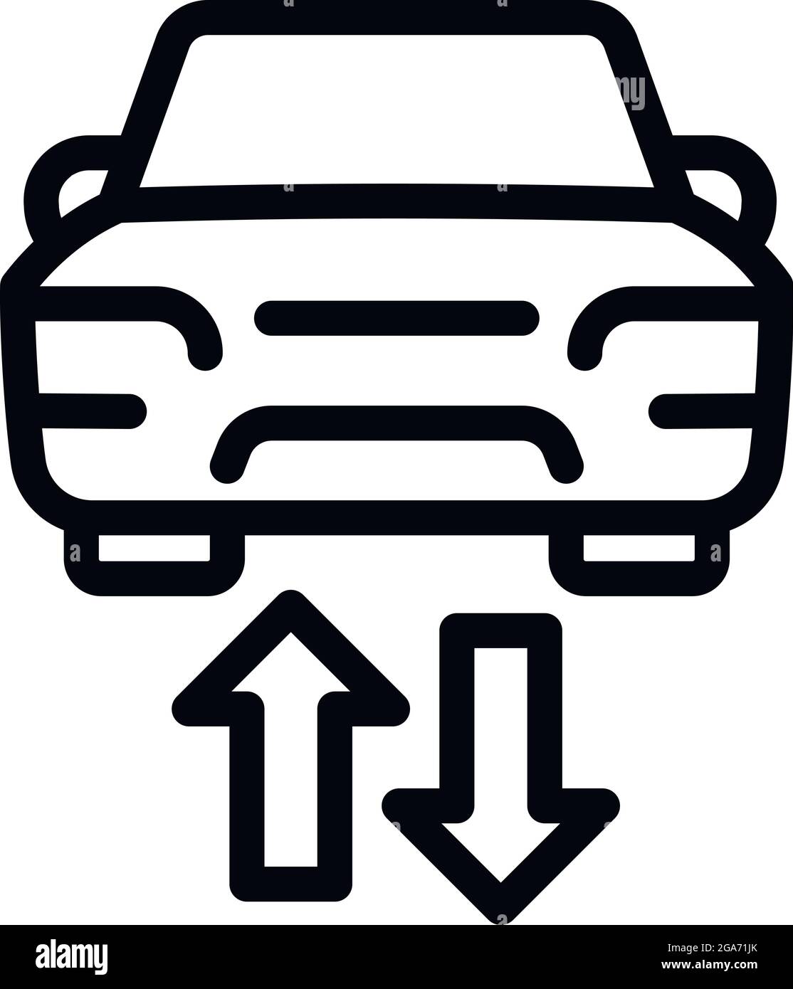 Car sharing icon. Outline Car sharing vector icon for web design ...