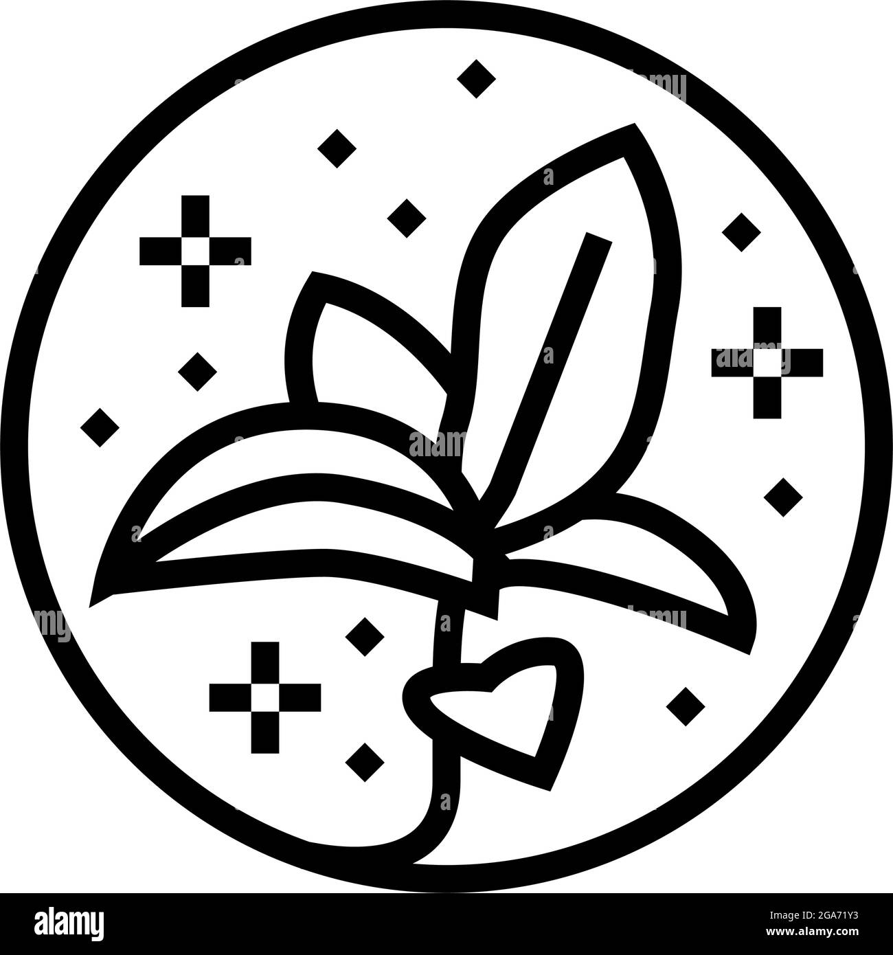 flower boho line icon vector illustration Stock Vector Image & Art - Alamy