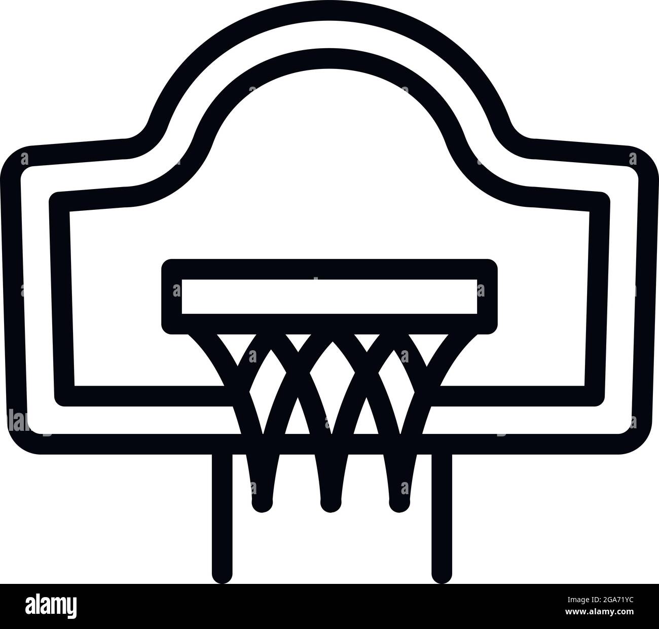 Basketball home basket icon. Outline Basketball home basket vector icon ...