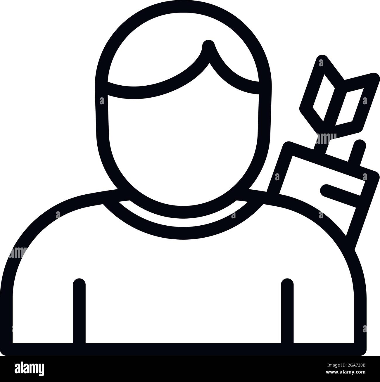Man archer icon. Outline Man archer vector icon for web design isolated ...