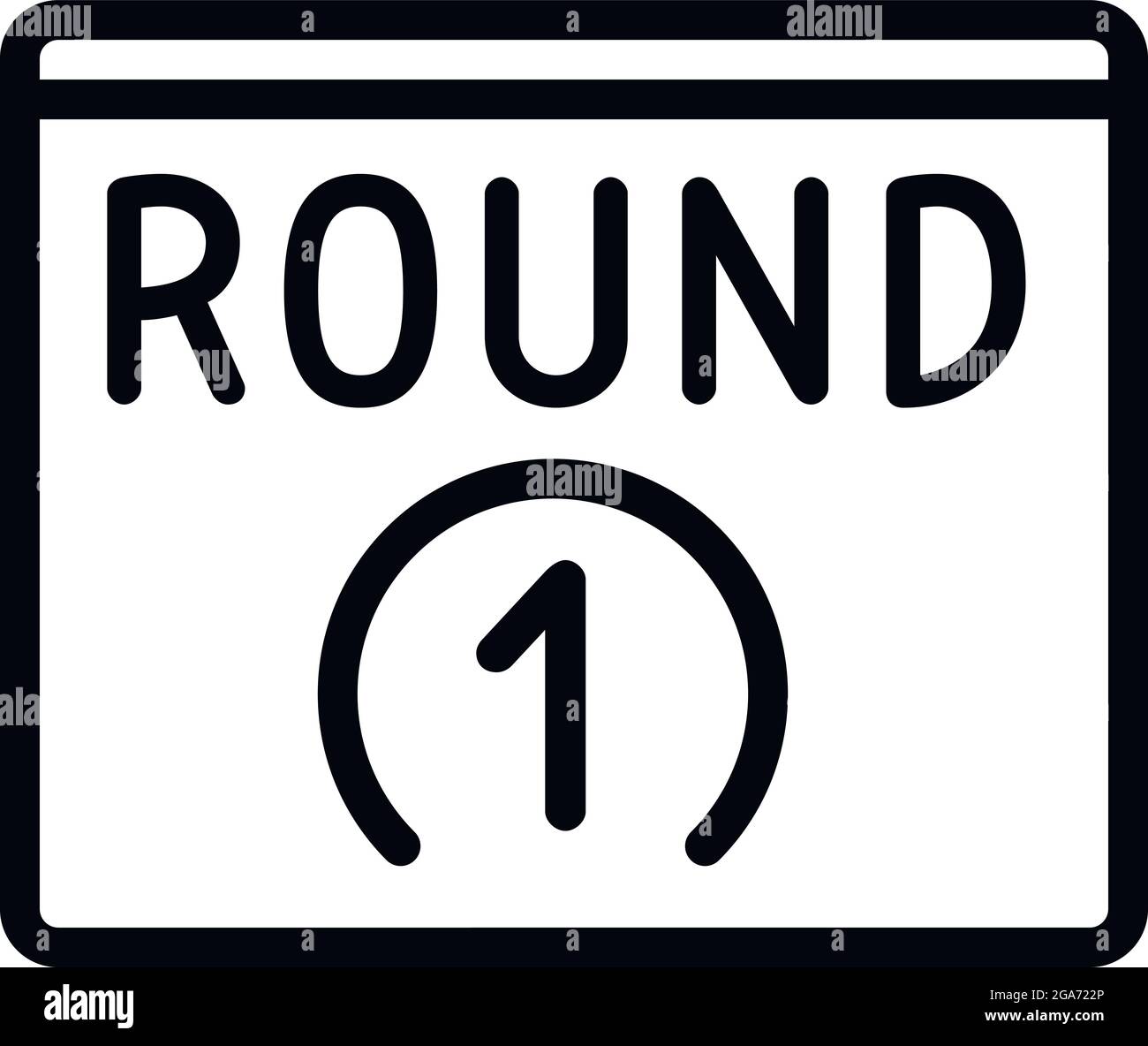 Boxing round icon. Outline Boxing round vector icon for web design ...