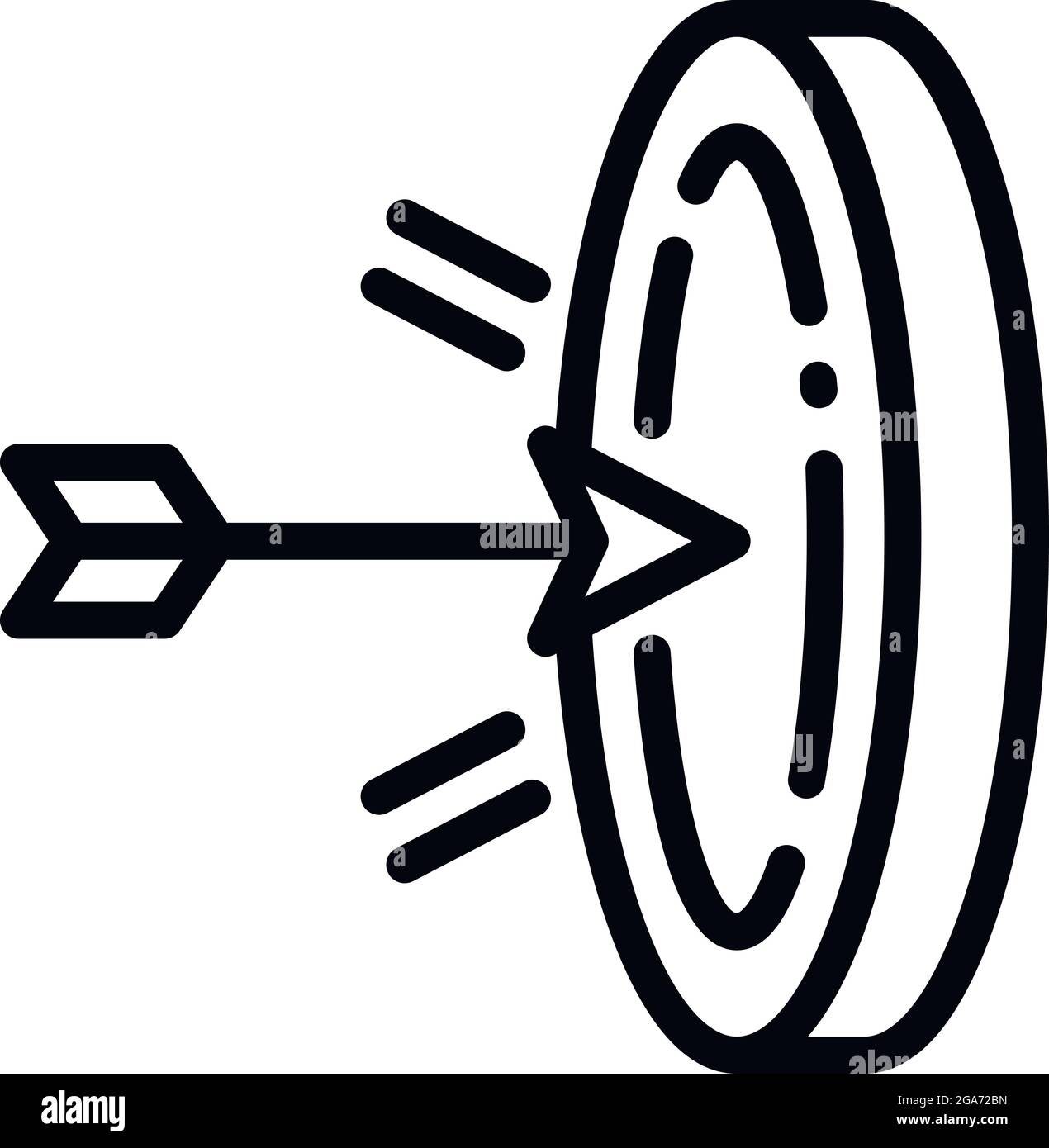 Archer game target icon. Outline Archer game target vector icon for web ...