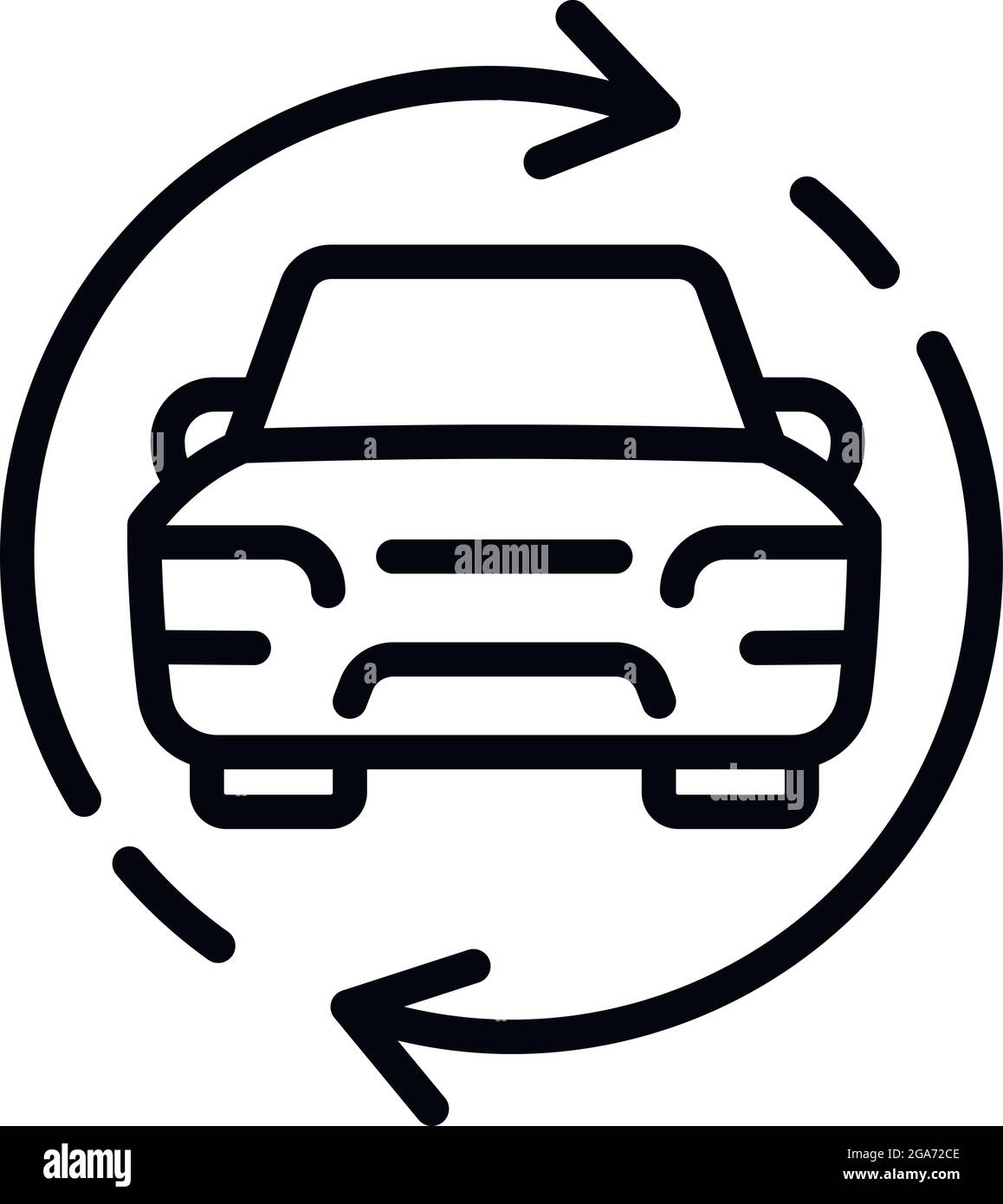 Usage car sharing icon. Outline Usage car sharing vector icon for web ...